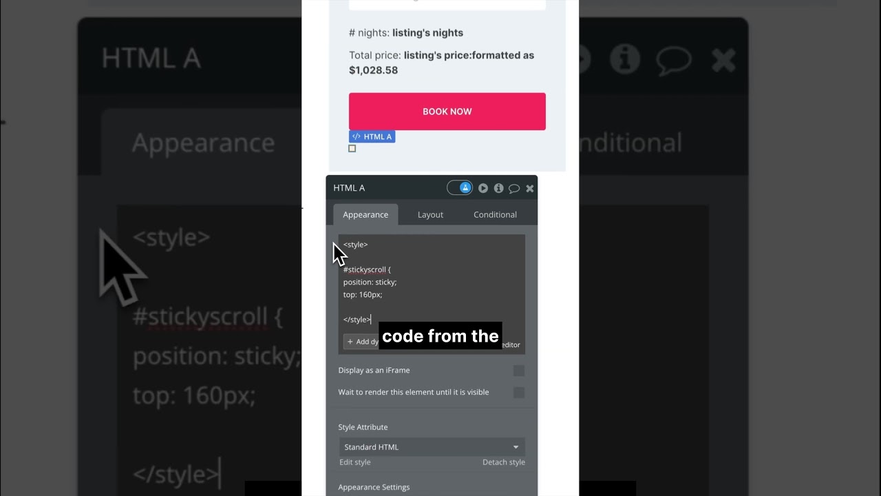How to create sticky scroll in Bubble.io #tutorial #bubble #nocode