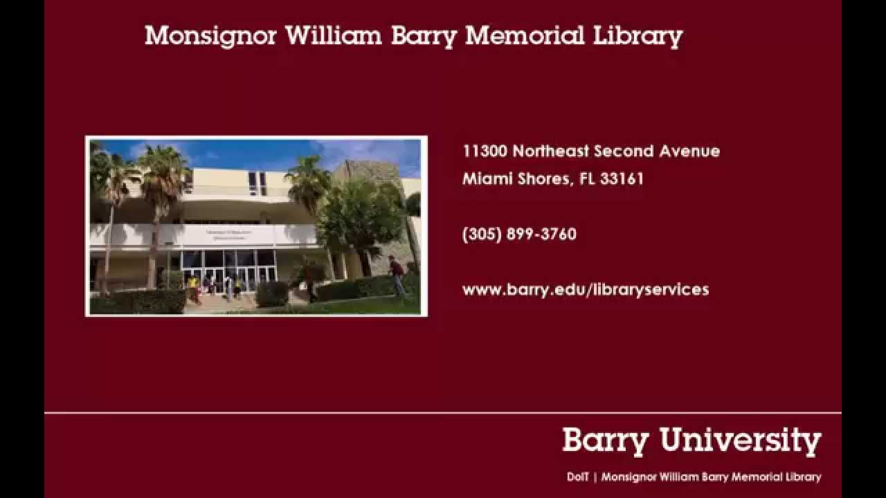 Barry University - Library Services Tutorial: Library Databases