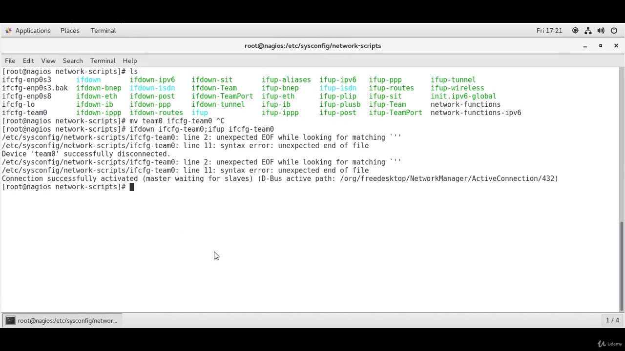 RHCE - Network Interface Teaming -8  Team testing