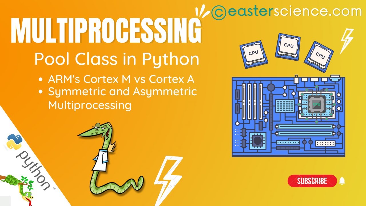 Pool Class | Multiprocessing in Python, multi-core, types (AMP and SMP) | ARM Cortext-A and Cortex-M