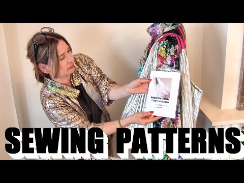 New and Old Sewing Patterns with Teddy Bear in 3 Sizes