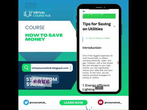 How to save money - Virtual Course HUB - Free