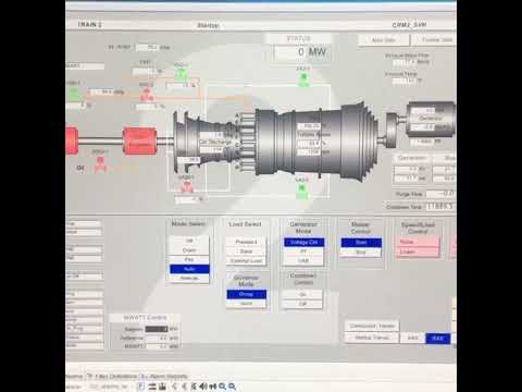 GE Gas Turbine starting.
