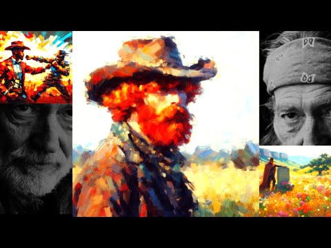 Red Headed Stranger - Willie Nelson | Lyrics into AI Art 4k