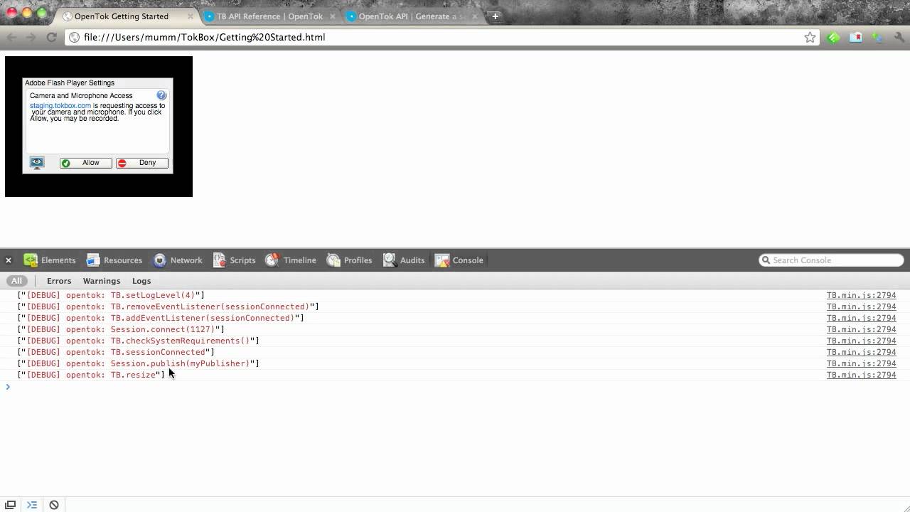 OpenTok Getting Started Guide