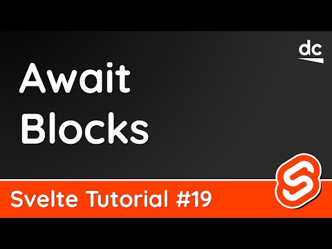 Learn Await Blocks Svelte Tutorial 19 - Mind Luster