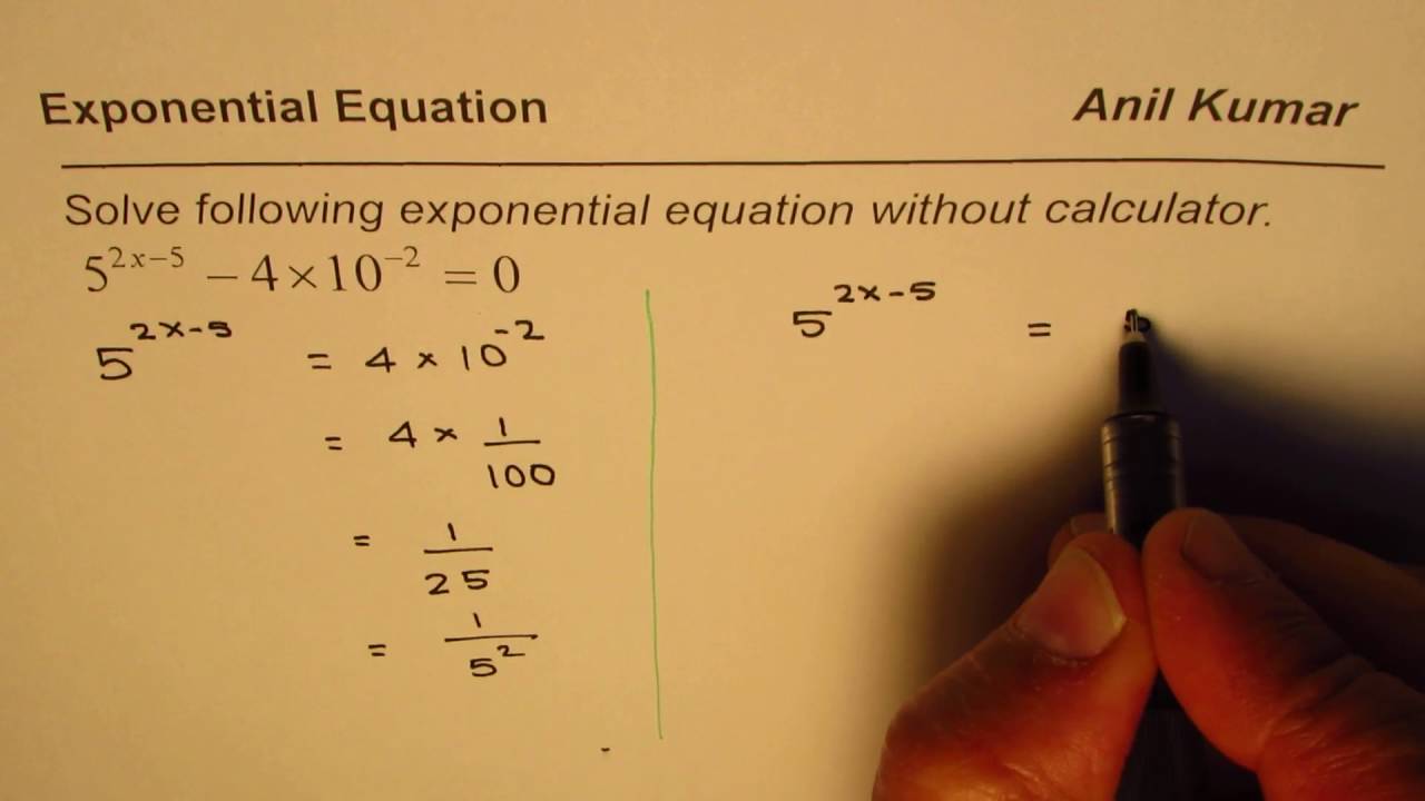How to Solve Exponential Equation without Calculator IB Math SL