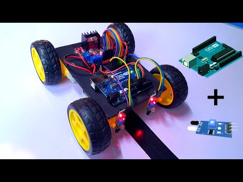 How to Make Basic Arduino Line Follower Robot Car with Arduino UNO, L298N Motor Driver, IR Sensor