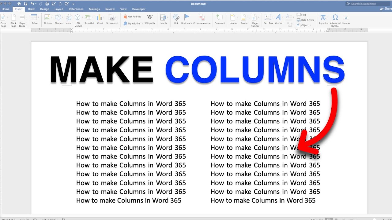 How To Make Columns in Word [ Online ]