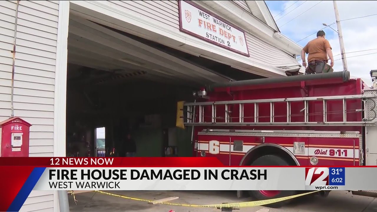 West Warwick fire station closed after crash