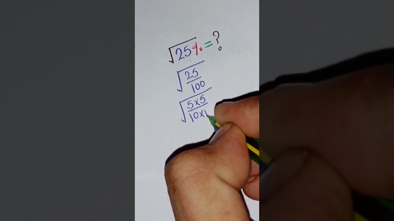 √(25%) = ? | #short | #youtubeshorts | #learning