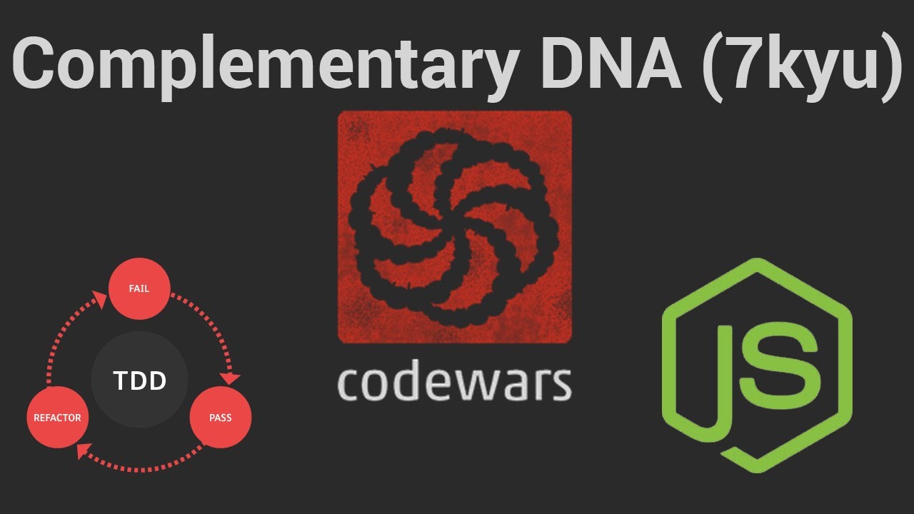 Complementary DNA (7kyu): Codewars (TDD in JavaScript)