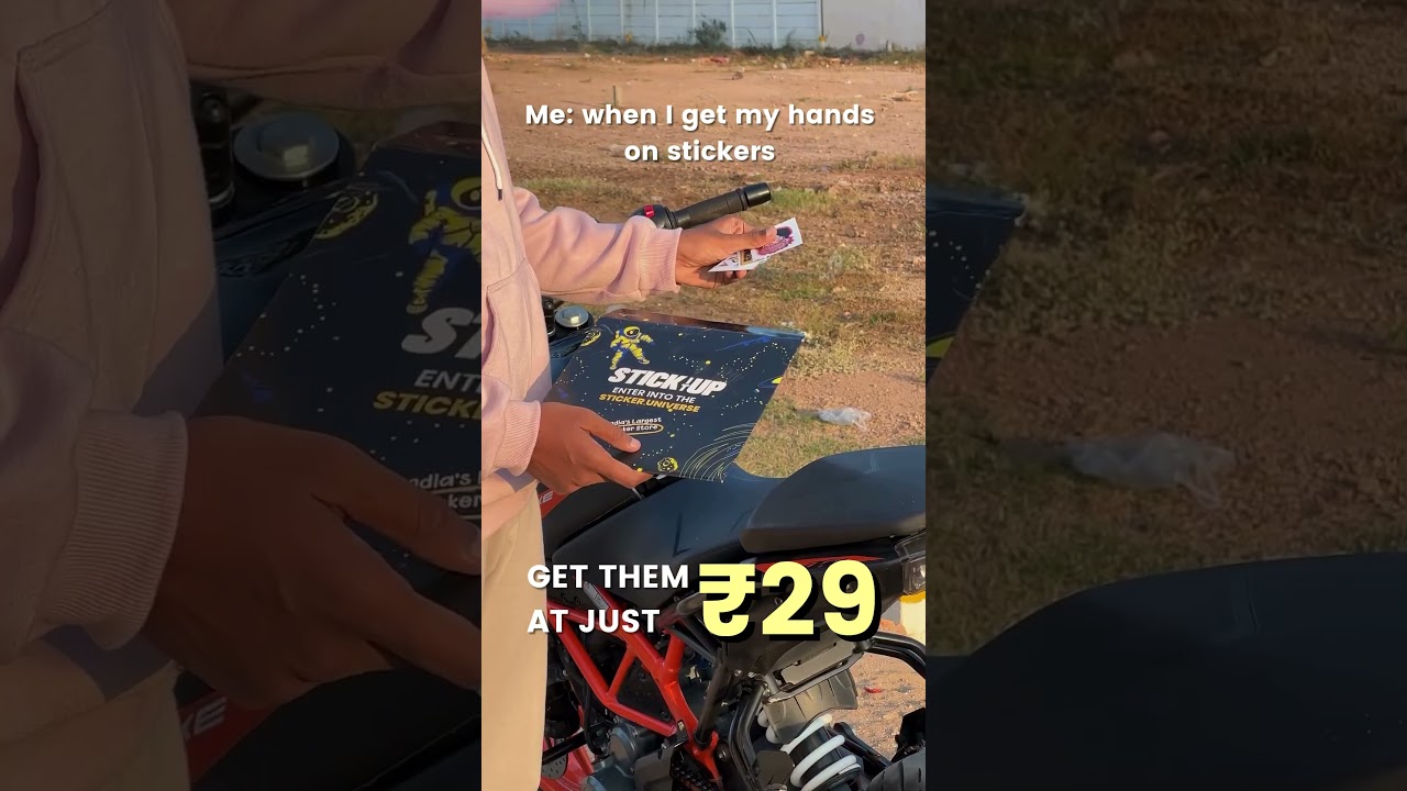 STICKERS are THE ULTIMATE COOL 😍😍 JUST AT ₹29 #shorts #viral #youtubeshorts #bikelover