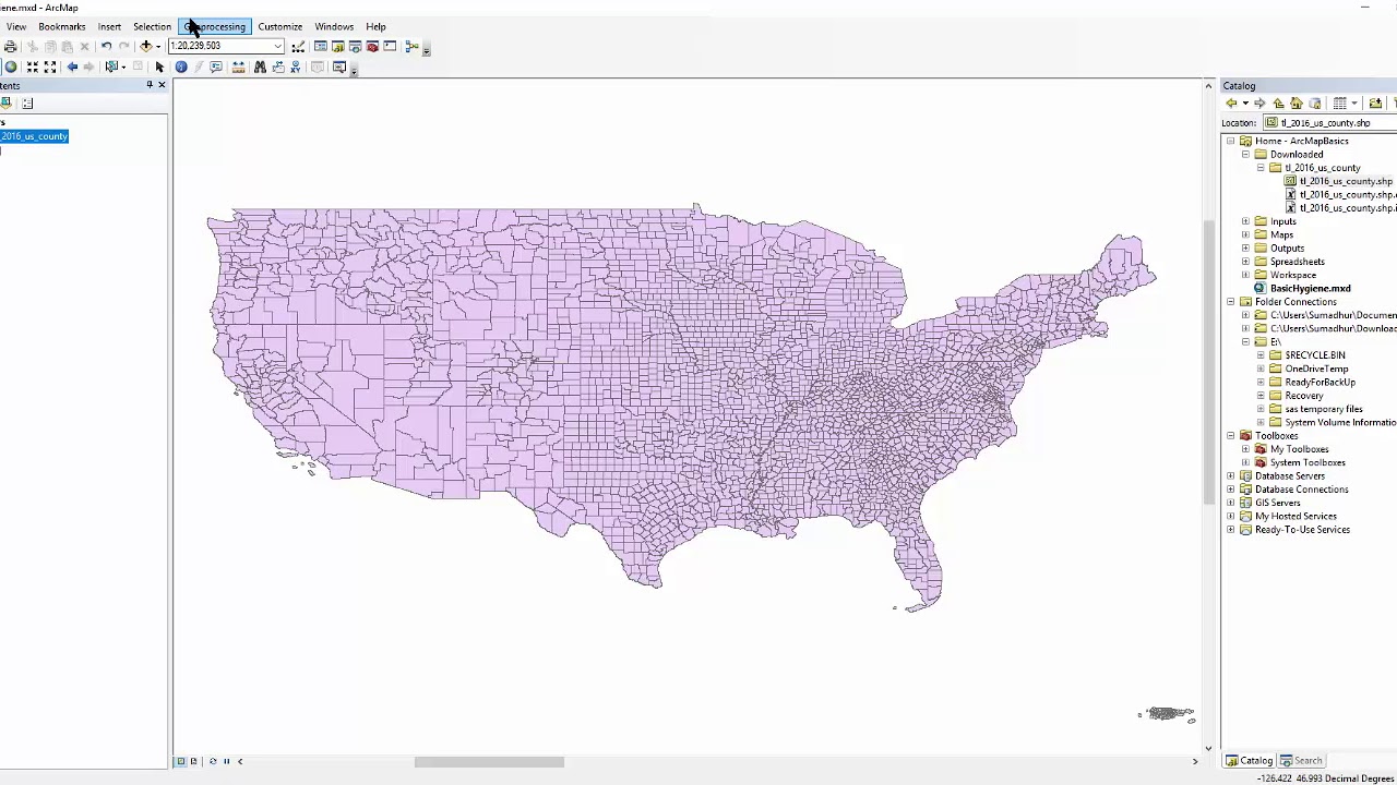 1 Setting up the map Document