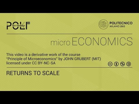 Returns to Scale (derived from video lecture by Jonathan Gruber)