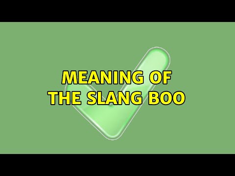Meaning of the slang Boo