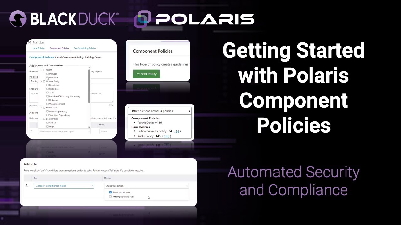 Introduction to Polaris Component Policies - Automate Security and Compliance | Black Duck Polaris