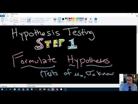 Hypothesis Testing overview: Step 1 - how to formulate hypotheses