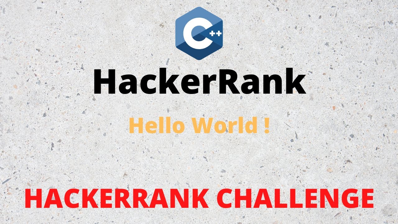 HackerRank solution : Hello World in C++