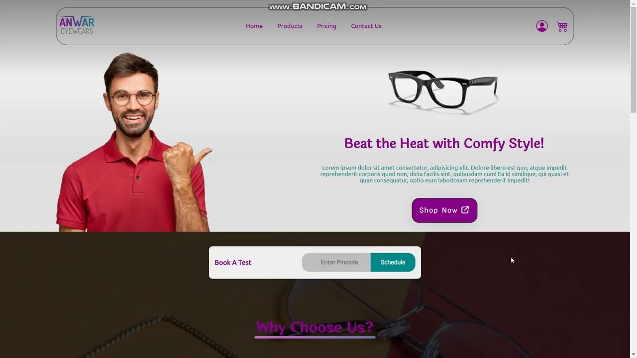Landing Page Creation Task for Oasis Infobyte Web Development Internship using HTML, CSS, Javascript