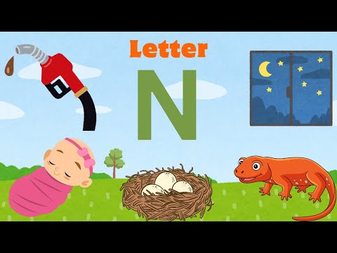 Words Starting with Letter N | Letter N Words | Kids Learning video | Alphabet