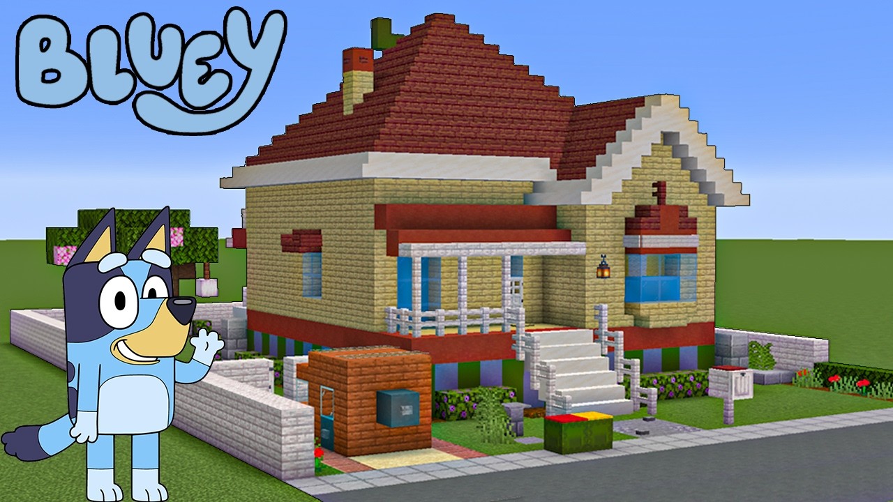 How To Make Blueys House (The Heeler House) "Bluey" | Including Interior - Minecraft Builders