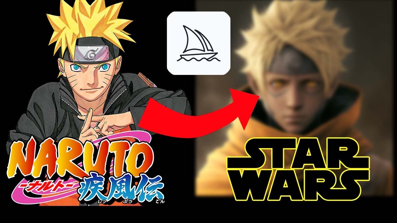 Naruto characters in the star wars universe (midjourney v4 and stable diffusion)
