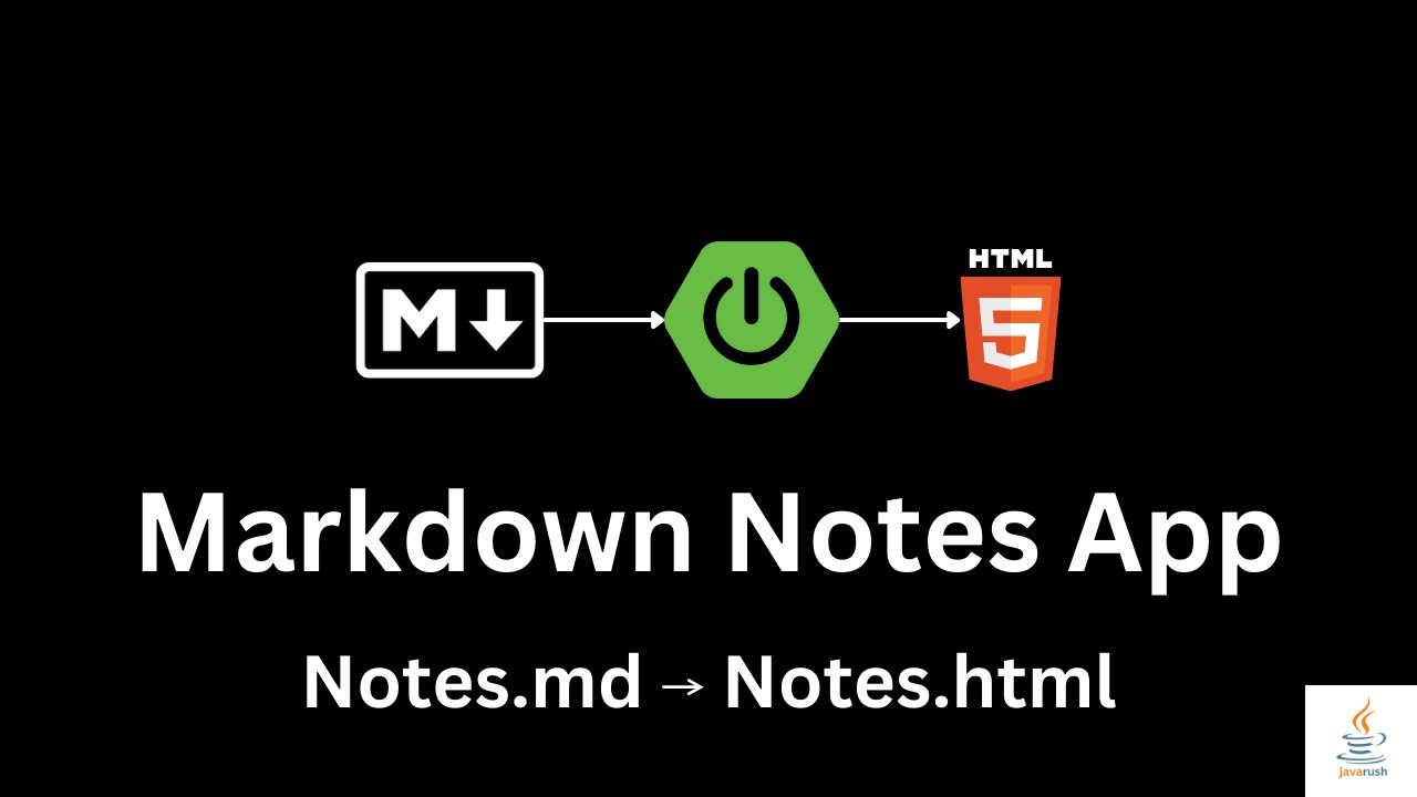 📒 Markdown Notes Project using Spring Boot and Flexmark - roadmap.sh  #spring #roadmap #markdown