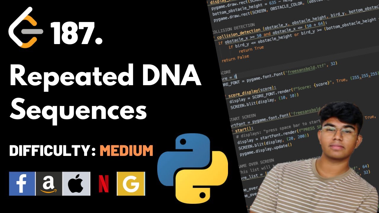 Repeated DNA Sequences | Leet code 187 | Theory explained + Python code