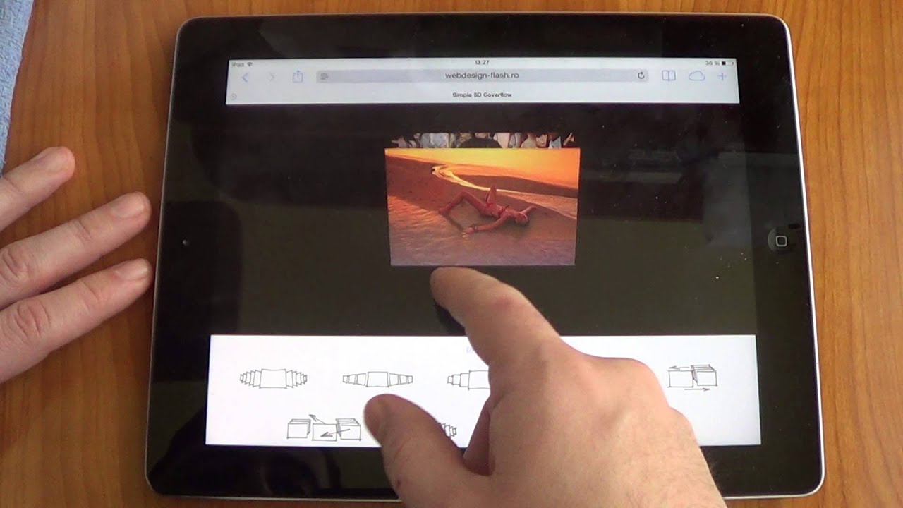 Simple 3D Coverflow iOS demo iPad / iPhone