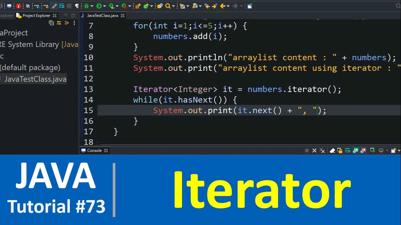 Java Tutorial #73 - Java Iterator Interface with Examples