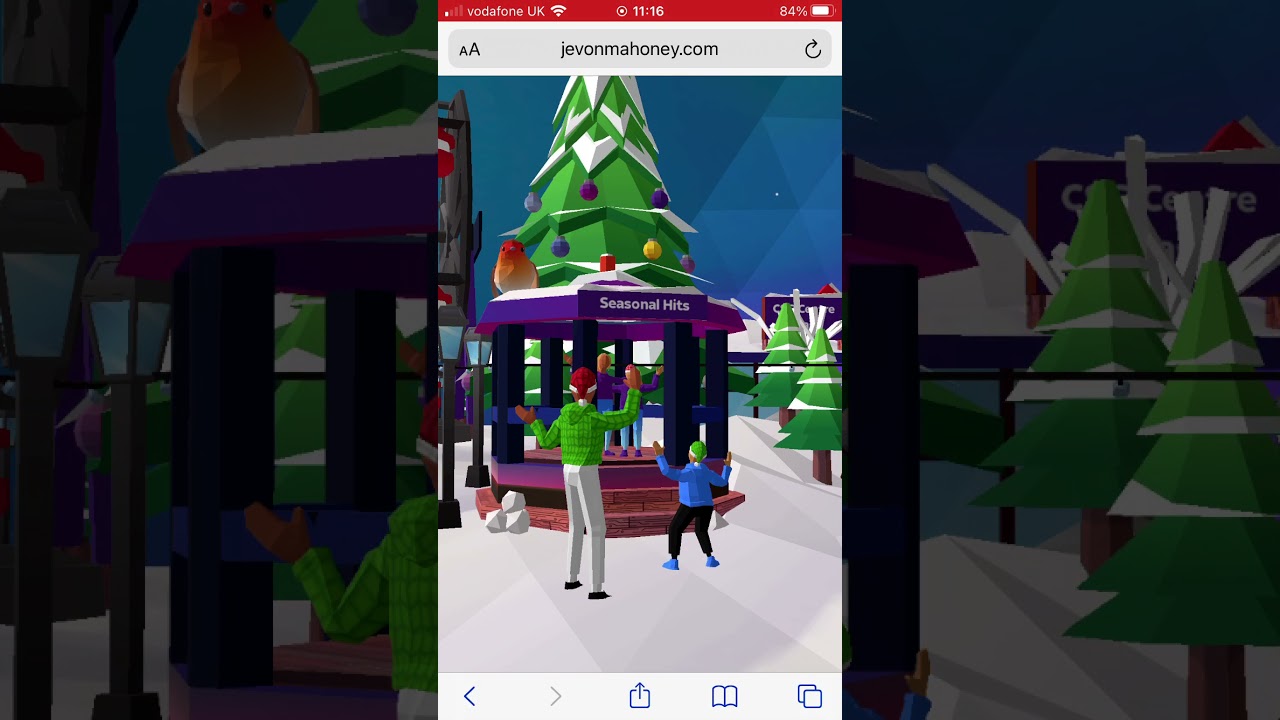 Sky Snow Globe ThreeJS Project - Mobile