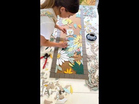 Gorgeous Ceramic Mosaic Making Process #Shorts
