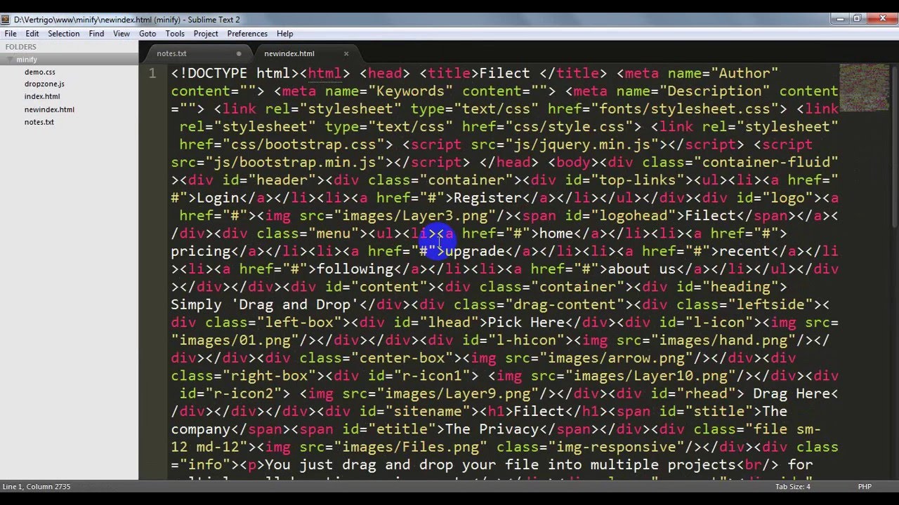 How to minify your Html,Css and Js files