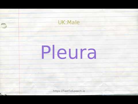 How to pronounce pleura