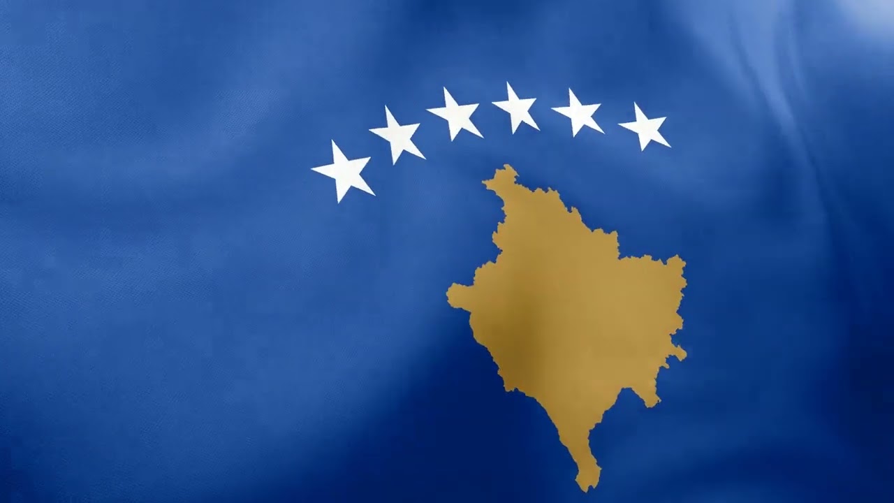 KOSOVO - Waving Flag Loop 4K