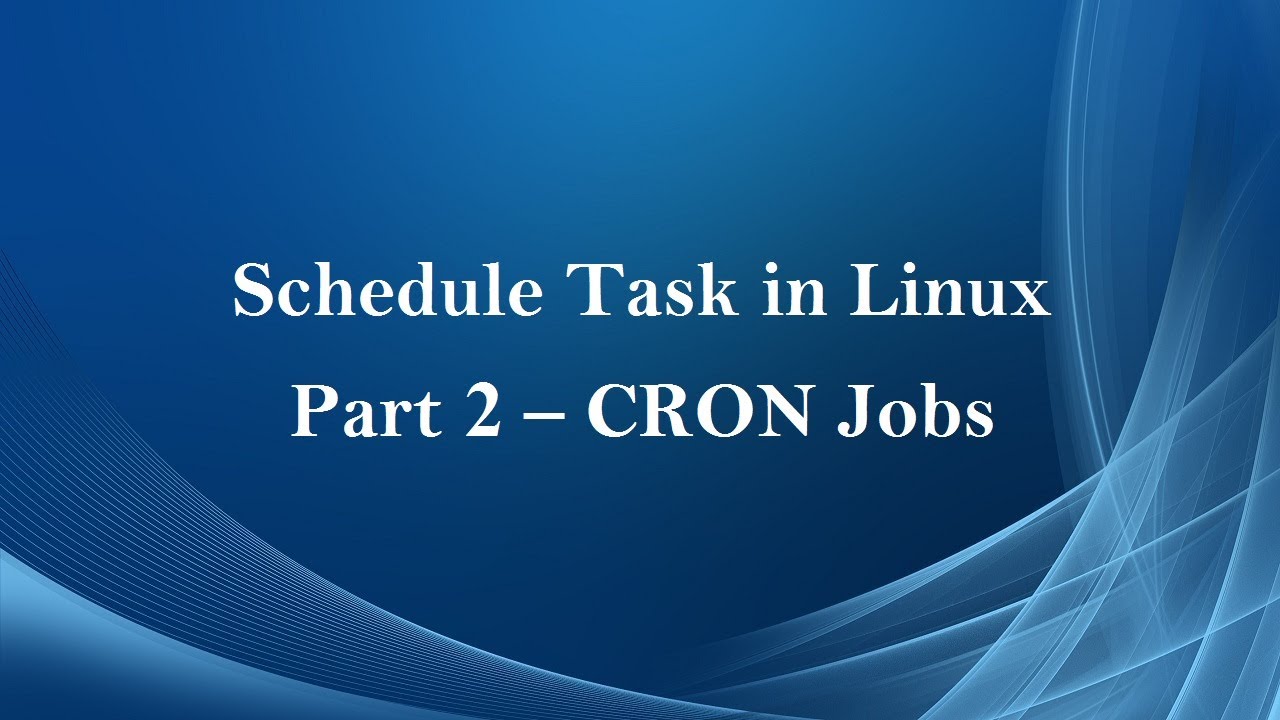 Schedule Task in Linux - CRON Jobs (Tamil)