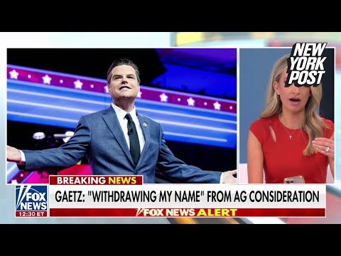 Matt Gaetz withdraws from attorney general consideration
