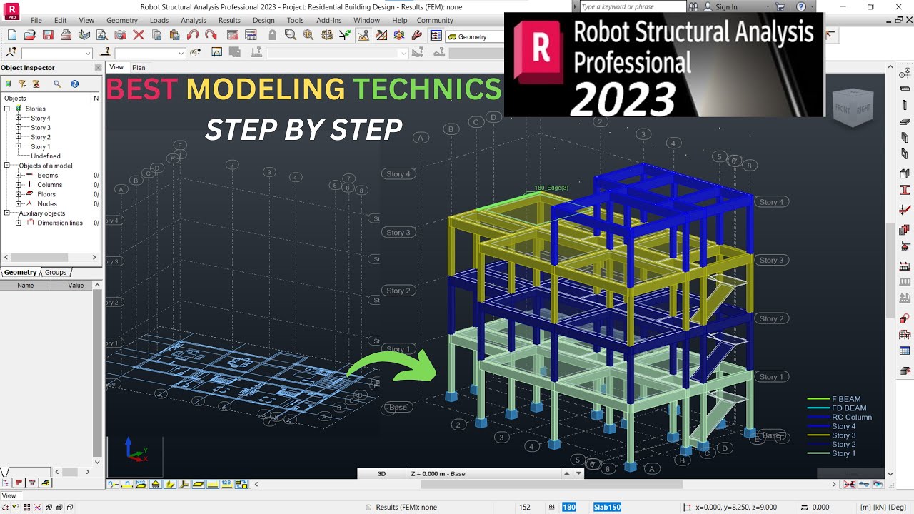 ROBOT STRUCTURAL ANALYSIS TUTORIAL (STEP BY STEP COMPLETE MODELING OF RCC BUILDING IN A UNIQUE WAY)