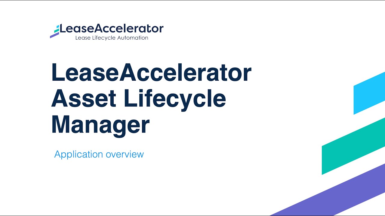 Leased Asset Lifecycle Management Software by LeaseAccelerator