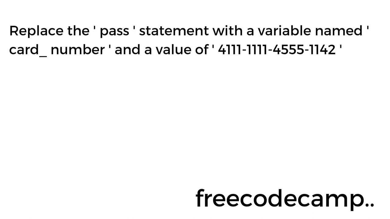 Implementing the Luhn Algorithm | Python(Beta) Certification | Step 2