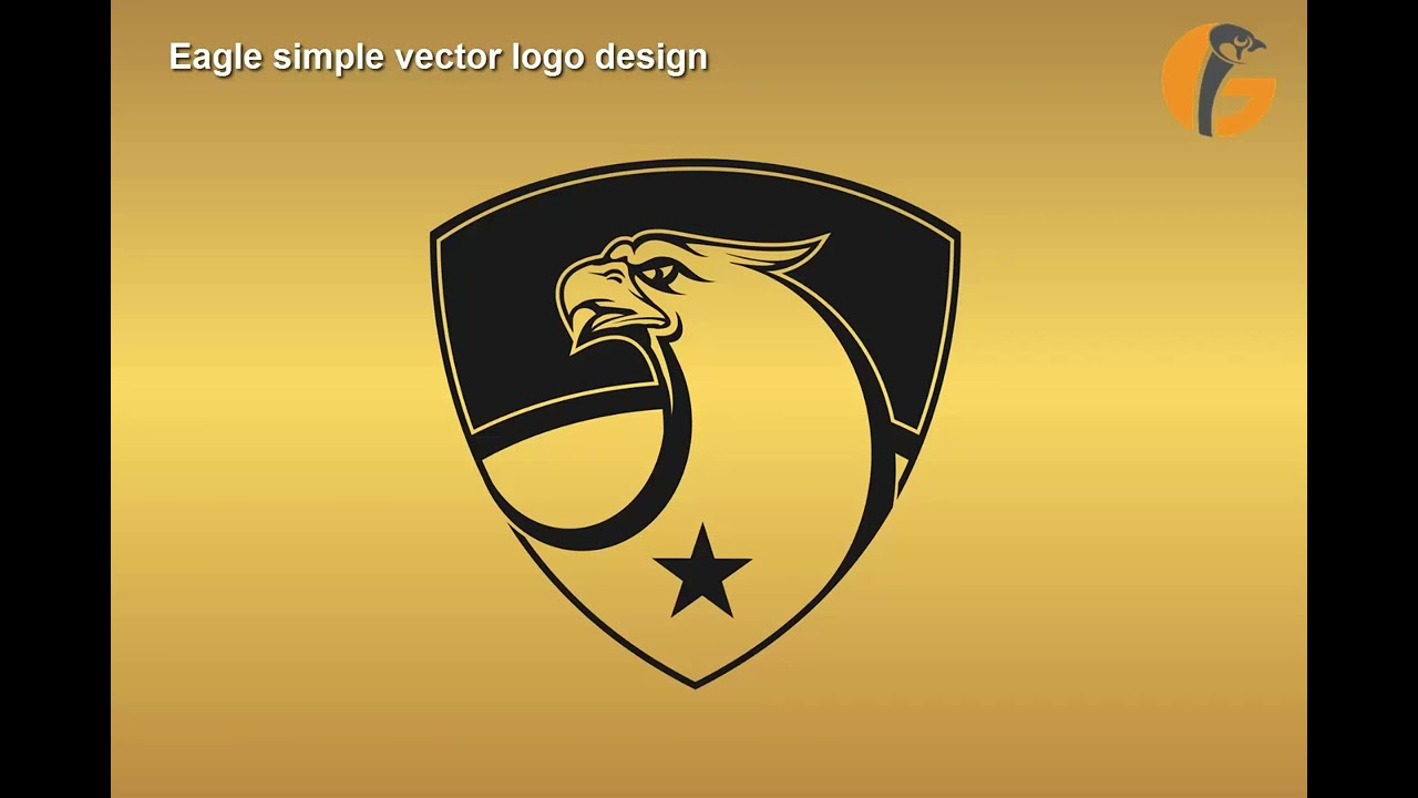 Eagle simple vector logo design