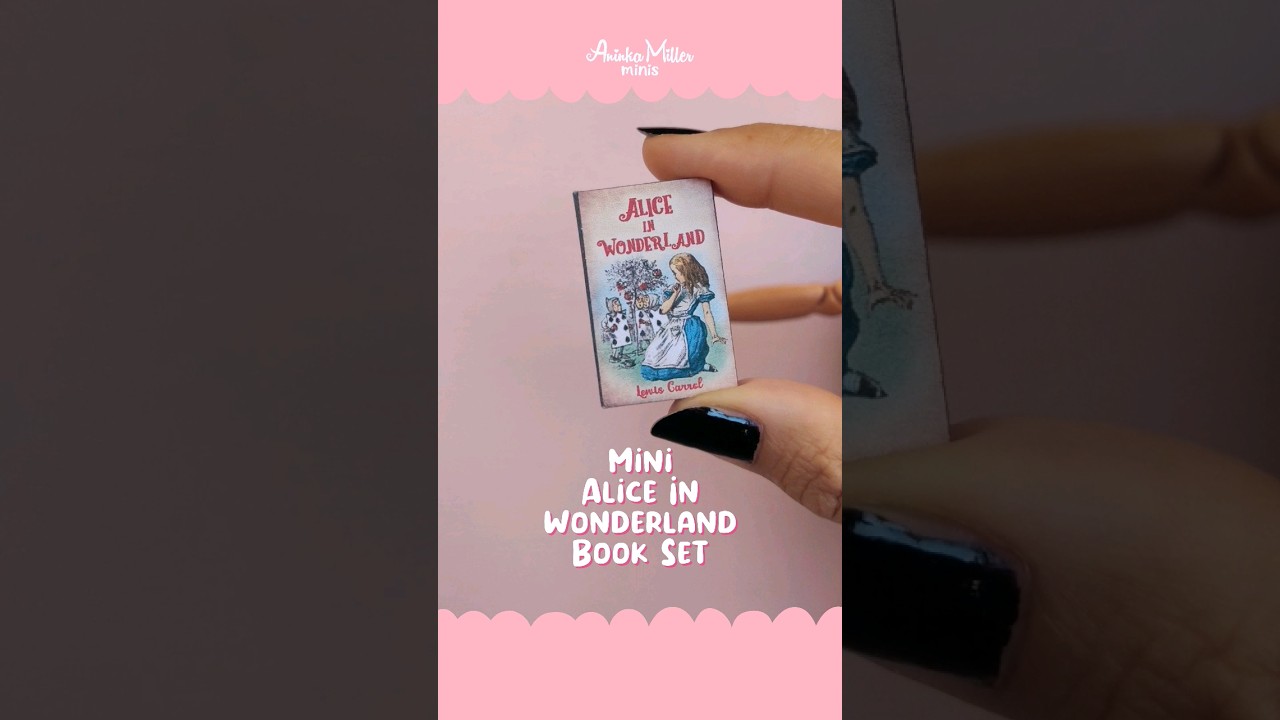 Mini books to print at home! 📘 #miniaturebooks #minibooks #dollhouseminiatures