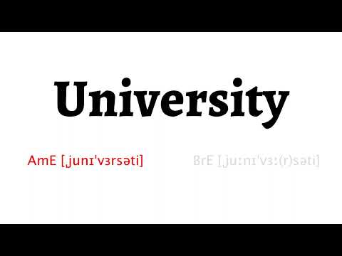 How to Pronounce university in American English and British English