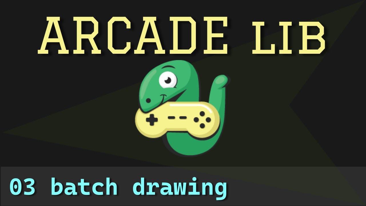 Python Arcade library - 03 - batch drawing using ShapeElementLists