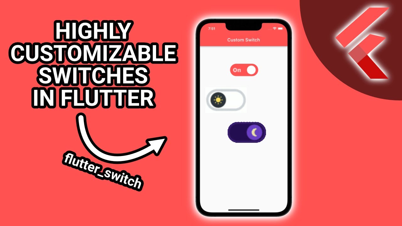 Flutter Tutorial - Customize Switch Widgets (flutter_switch) #Flutter #AppDevelopment #Dart