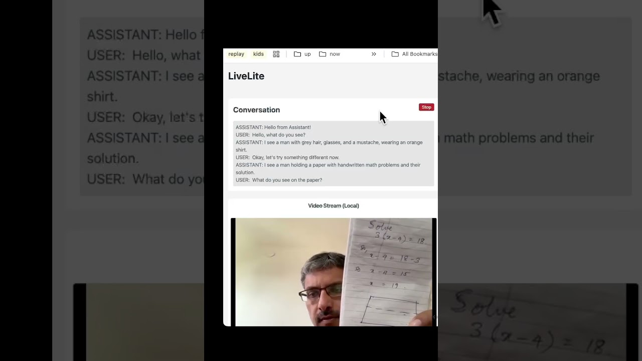 Talk to your Math AI Agent - a live Multimodal Agent (Voice, Video) #AI #Math #Shorts