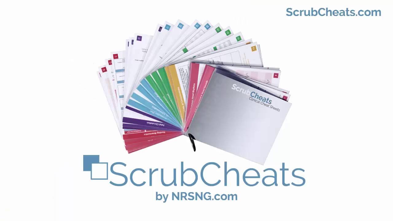 Nursing Cheat Sheets . . . SCRUBCHEATS by NURSING.com (NRSNG) (50 Nursing Reference Sheets)