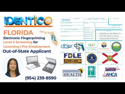 Florida Out of State Fingerprint Card Scanning for Level 2 Background Checks & Licensing
