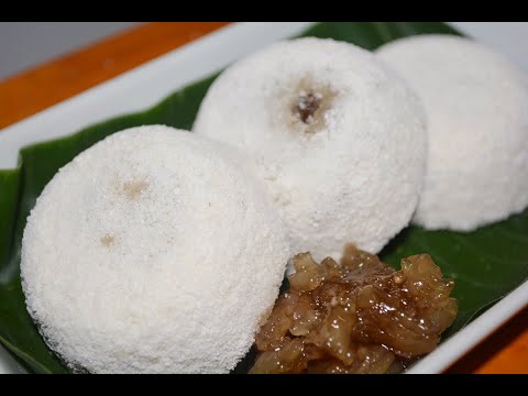 Putong Bigas With Bukayo |  Steamed Rice Cake With Caramelized Coconut Filling | Putu Piring